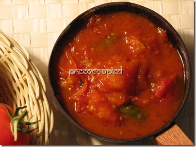 PreeOccupied: Tomator Chaatney, Bengali Tomato Chutney